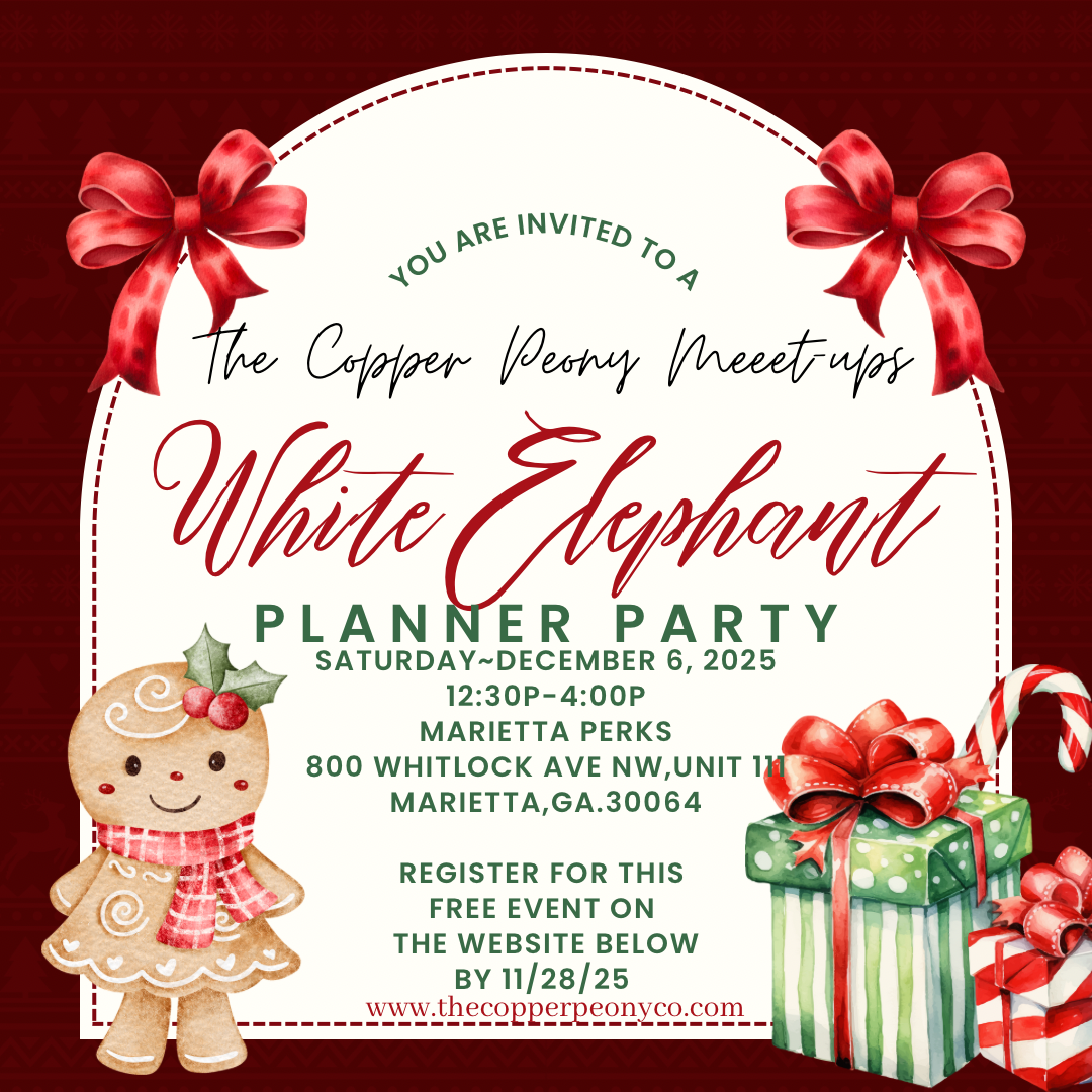 (Free) White Elephant Planner Party – The Copper Peony Company